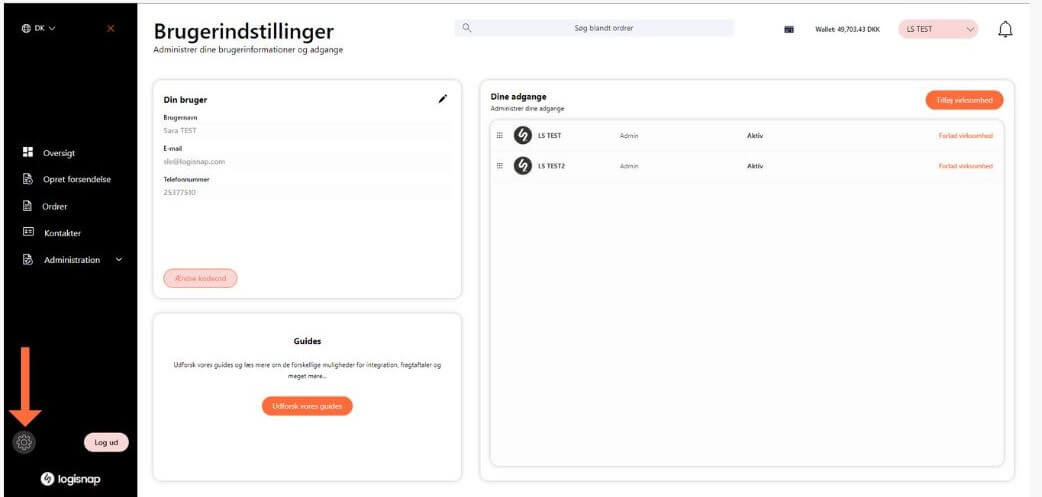 Logisnap | Guide: Change of user information 👤