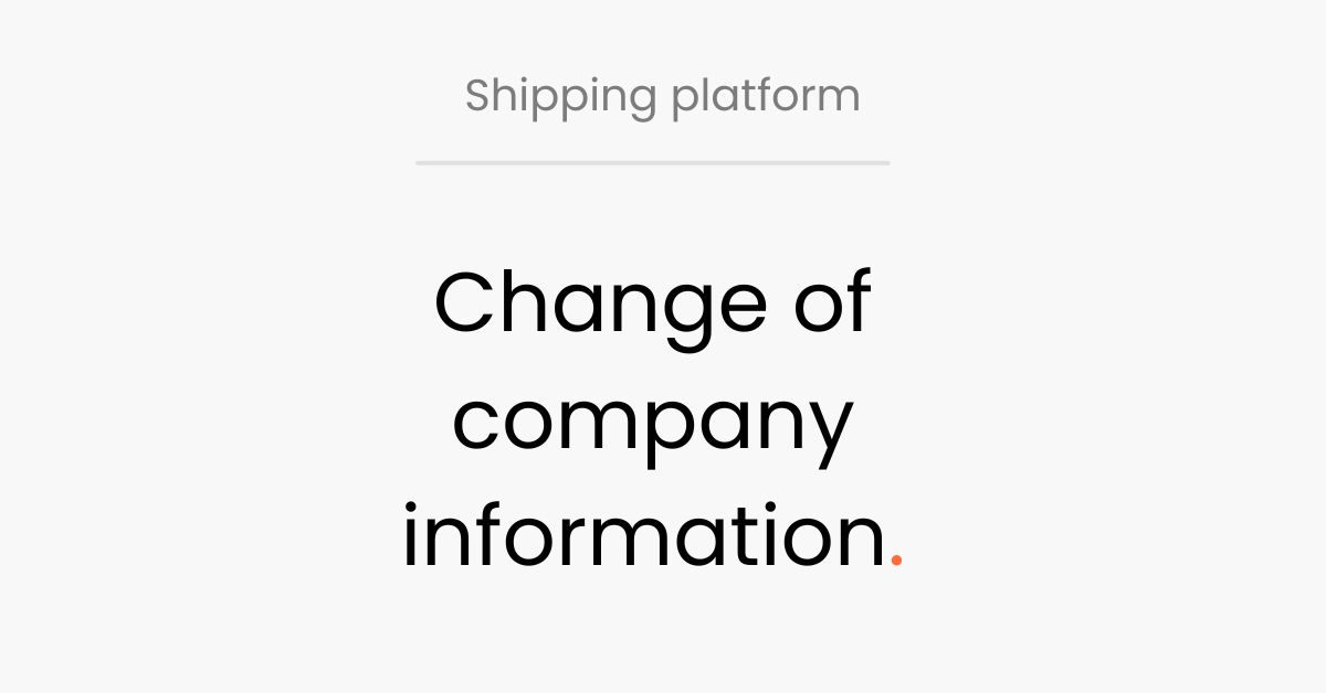 LogiSnap | Guide: Change of company information 👥