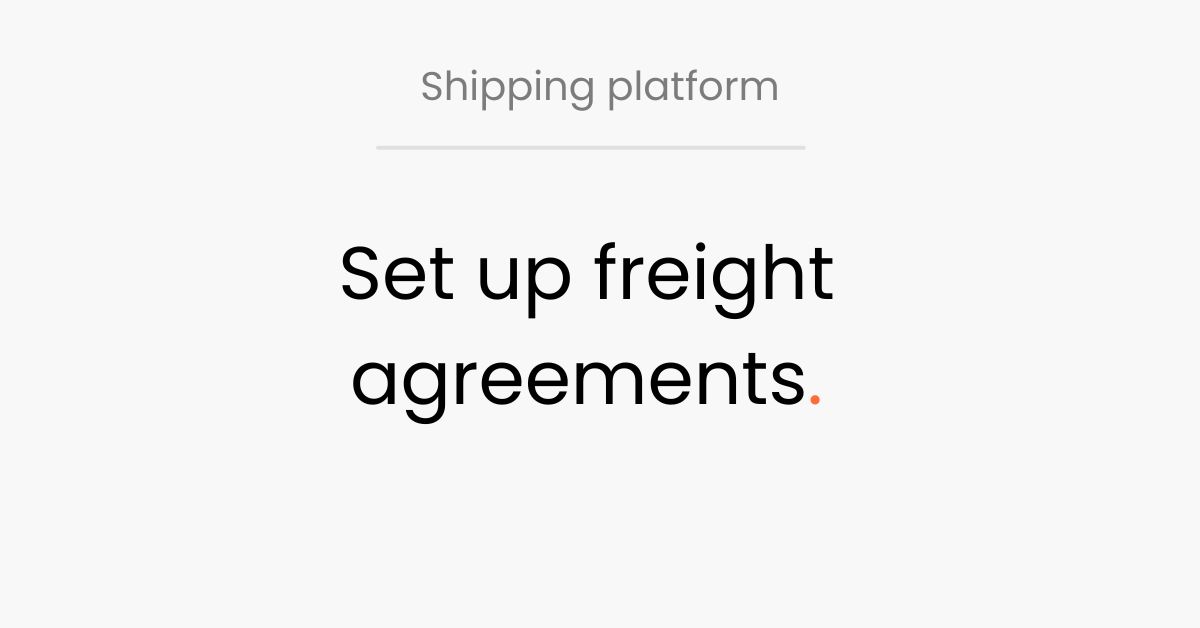 LogiSnap | Guide: Setting up freight agreements 🚚